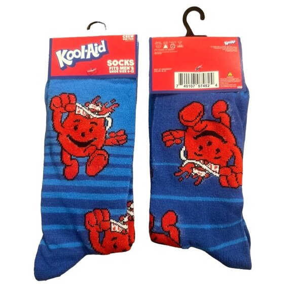 Underwear & Socks | 1 Koolaid Crew Socks Mens 612 Shoe Size Blue Red ...